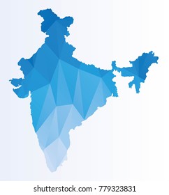 India Map Blue Pastel Graphic Background Stock Vector (Royalty Free ...
