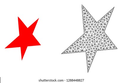 Mesh Vector Asymmetrical Star Flat Mosaic Stock Vector (Royalty Free ...