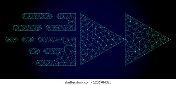 Polygonal Move Illustration Fast Speed Effect Stock Vector (Royalty ...