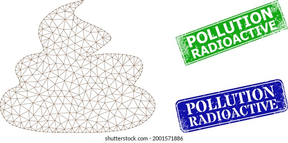 Polygonal Shit Image Pollution Radioactive Blue Stock Vector (Royalty ...