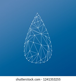 Polygonal Water Drop Low Poly Style Stock Vector (Royalty Free ...