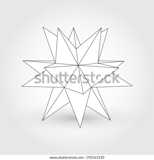 Polyhedron Star Shape Stock Vector (Royalty Free) 190163330 | Shutterstock