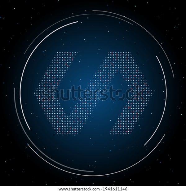 Polymer Symbol Filled White Dots Pointillism Stock Vector (Royalty Free ...