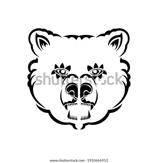 Polynesia Bear Tattoo Designs Isolated Vector Stock Vector (Royalty ...