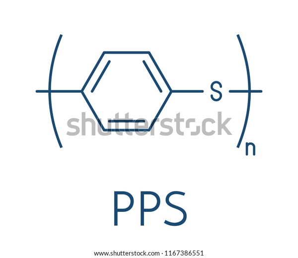 Polyphenylene Sulfide Pps Polymer Chemical Structure: เวกเตอร์สต็อก ...