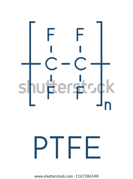 Polytetrafluoroethylene Ptfe Polymer Chemical Structure Used Stock ...
