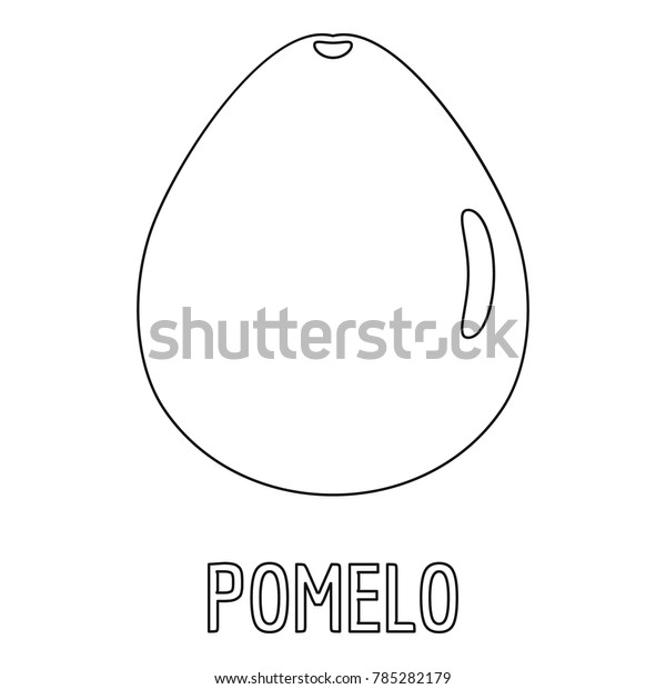 Pomelo Icon Outline Illustration Pomelo Vector Stock Vector (Royalty ...