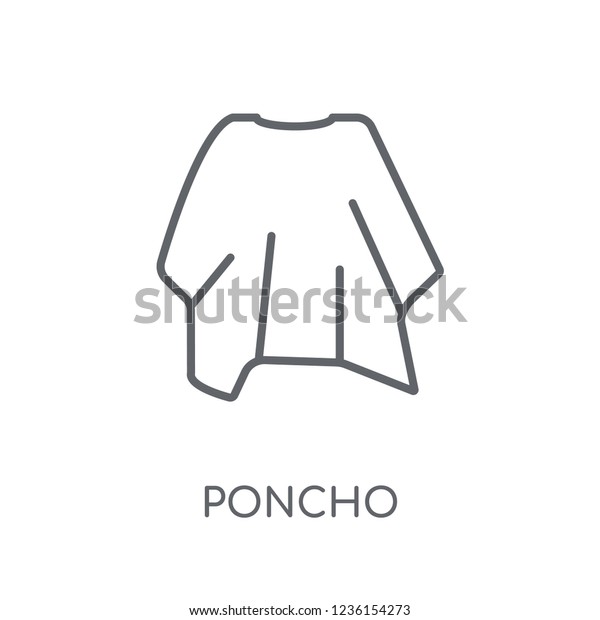 Poncho Linear Icon Modern Outline Poncho Stock Vector (Royalty Free ...
