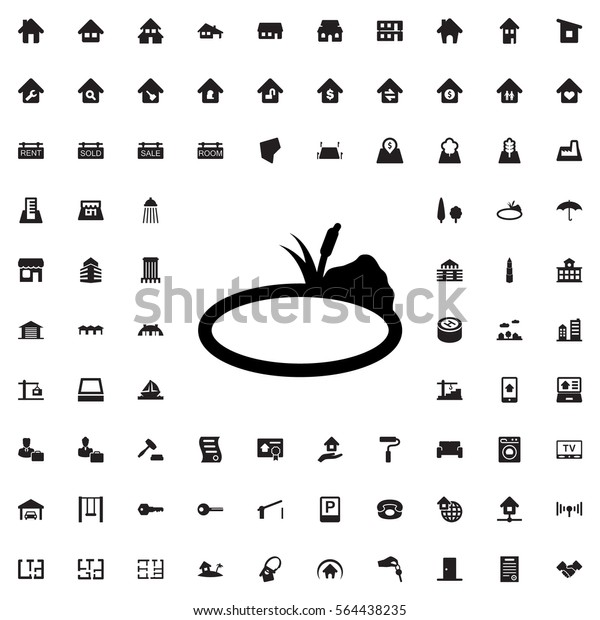 Pond Icon Illustration Isolated Vector Sign Stock Vector (Royalty Free ...