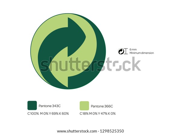 Ponto Verde Symbol Stock Vector (Royalty Free) 1298525350 | Shutterstock