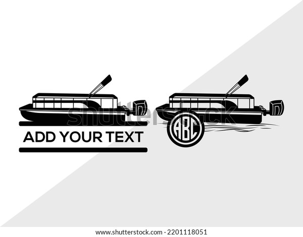 Pontoon Boat Svg Printable Vector Illustration Stock Vector (Royalty ...