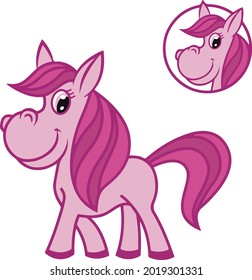 Pony Logo Vector Horse Character Stock Vector (Royalty Free) 2019301331 ...