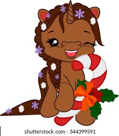 Pony Santa Stick Stock Vector (Royalty Free) 344399591