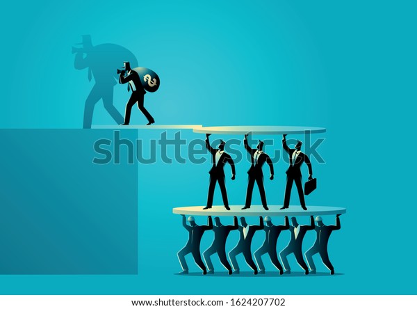 Ponzi Scheme Vector Illustration Business Investment Stock Vector ...