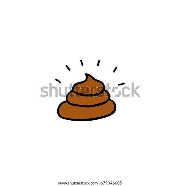 Poo Doodle Icon Stock Vector (Royalty Free) 679046605 | Shutterstock