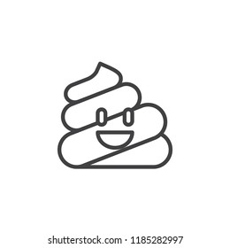 Poo Emoticon Outline Icon Linear Style Stock Vector (Royalty Free ...