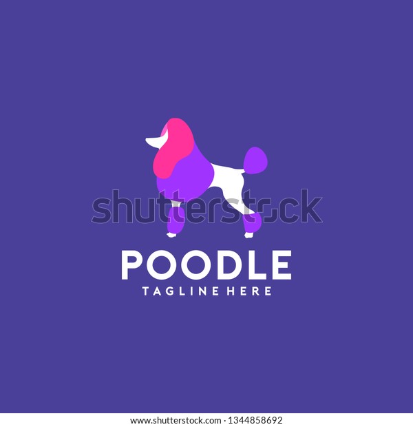 Poodle Logo Design Dog Logo Stock Vector (Royalty Free) 1344858692 ...