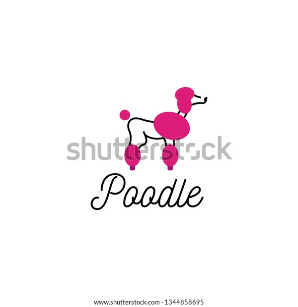 Poodle Logo Design Dog Logo Stock Vector (Royalty Free) 1344858695 ...