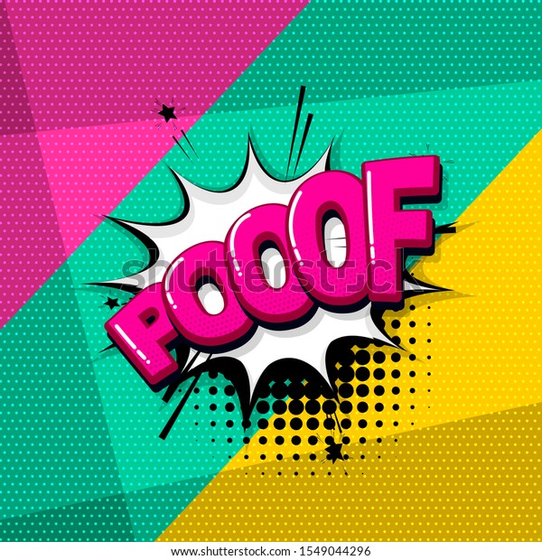 Poof Comic Text Sound Effects Pop Stock Vector (Royalty Free ...