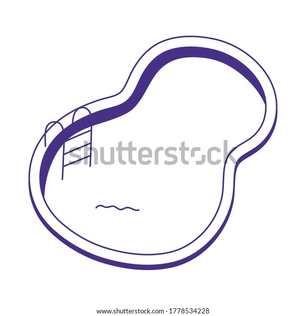 Pool Ladders Cartoon Isolated Design Icon Stock Vector (Royalty Free ...