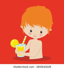 Pool Party Boy Vector Illustration Stock Vector (Royalty Free ...