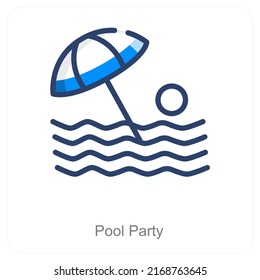 Pool Party Party Icon Concept Stock Vector (Royalty Free) 2168763645 ...