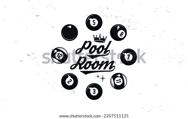 Pool Room Logo Template Billiard Logo Stock Vector (Royalty Free ...