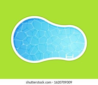 Pool Top View Clipart Image Stock Vector (Royalty Free) 1620709309 ...