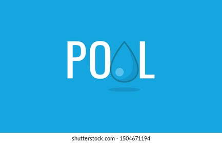 Pool Typography Water Drop Stock Vector (Royalty Free) 1504671194 ...