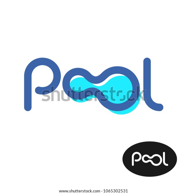 Pool Word Logo Pool Letters Stylized Stock Vector (Royalty Free ...