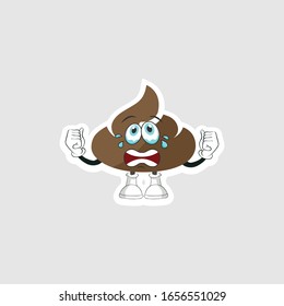 Poop Cartoon Characters Design Expression You Stock Vector (Royalty ...