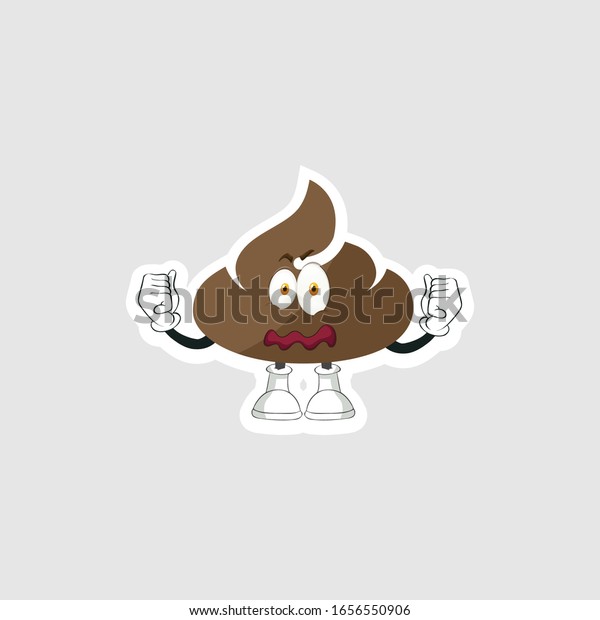 Poop Cartoon Characters Design Expression You Stock Vector (Royalty ...