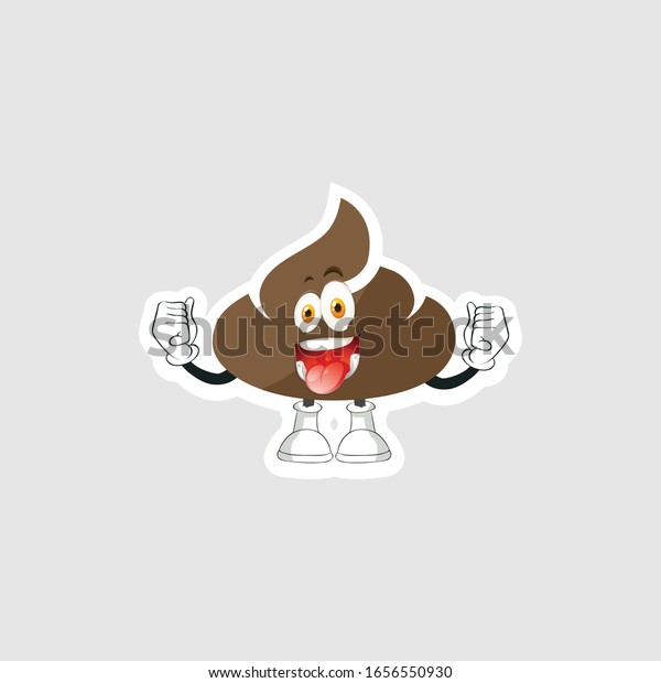 Poop Cartoon Characters Design Expression You Stock Vector (Royalty ...