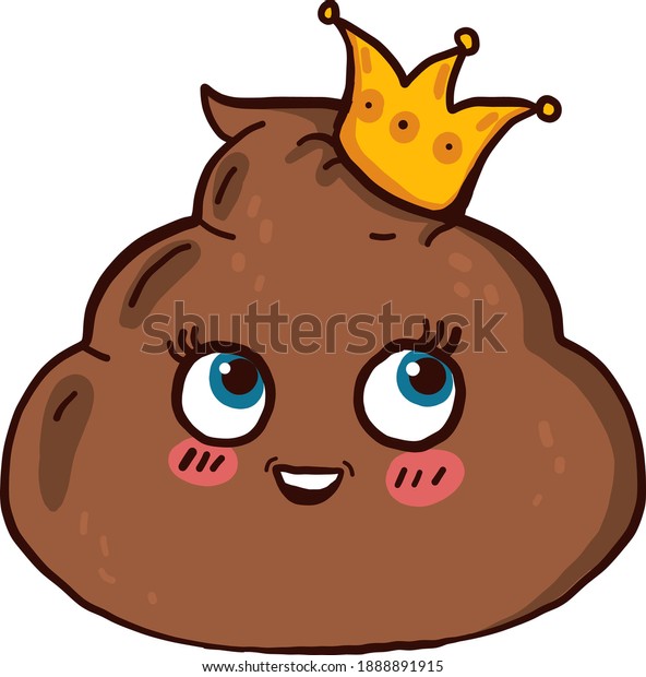 Poop Crownillustrationvector On White Background Stock Vector (Royalty ...