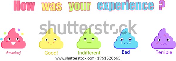 Poop Emoji Feedback Scale Template On Stock Vector (Royalty Free ...