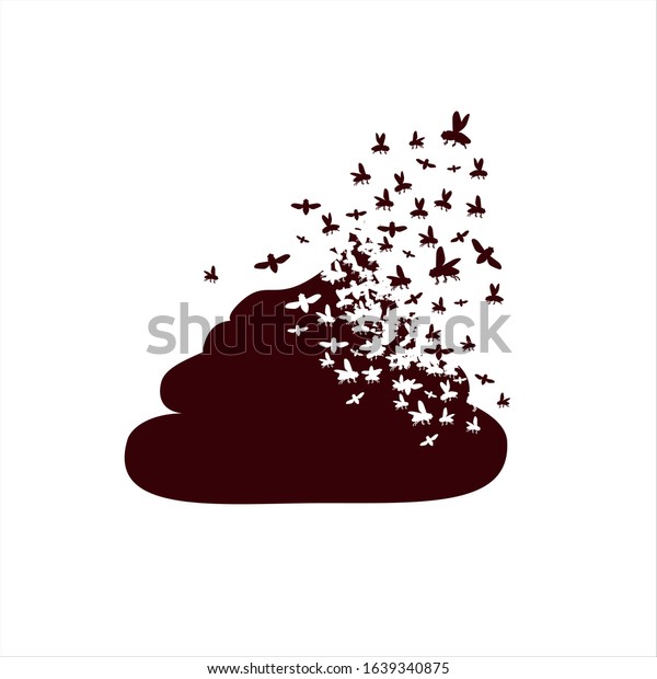 Poop Flies Poop Dispersing Into Cloud Stock Vector (Royalty Free ...
