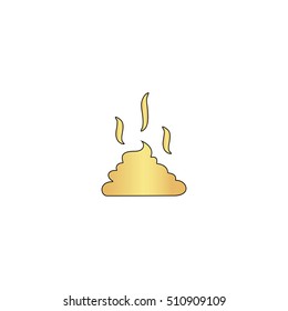 Poop Flat Yellow Thin Line Symbol: vector de stock (libre de regalías ...