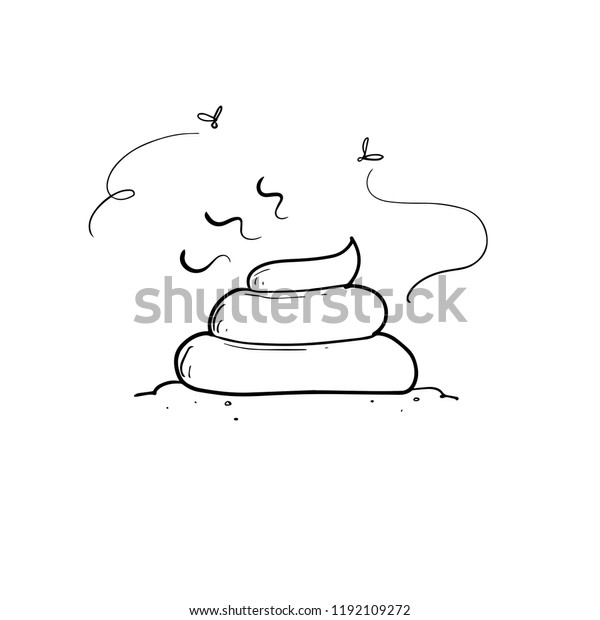 Poop Hand Drawn Stock Vector (Royalty Free) 1192109272 | Shutterstock