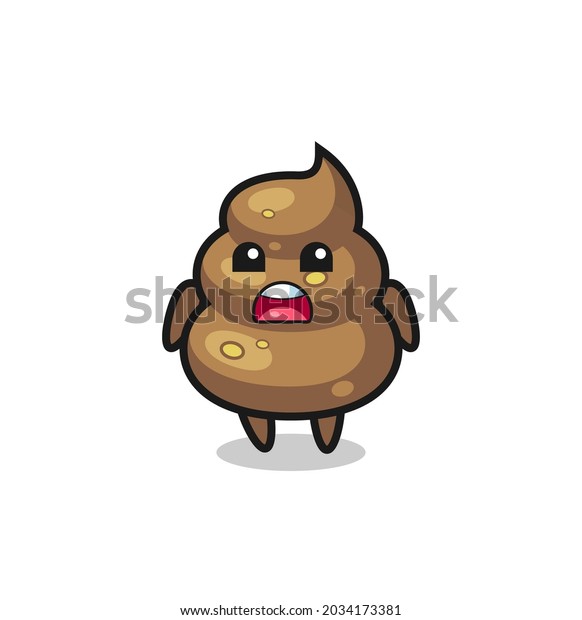 Poop Illustration Apologizing Expression Saying Sorry Stock Vector ...