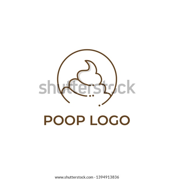 Poop Logo Design Vector Illustration Stock Vector (Royalty Free ...