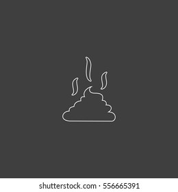 Poop Blue Outline Vector Icon Contour Stock Vector (Royalty Free) 662455252