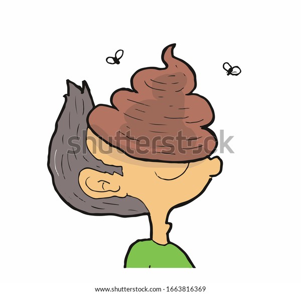Pooped Man Face Cartoon Vector Stock Vector (Royalty Free) 1663816369 ...