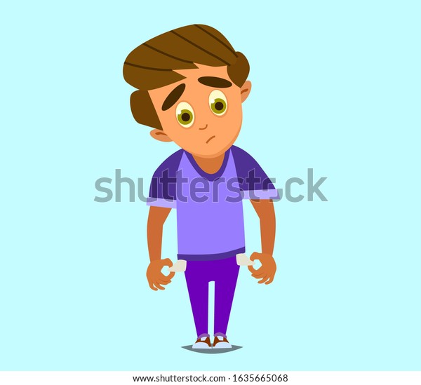 Poor Little Boy Stuck Out His Stock Vector (Royalty Free) 1635665068 ...