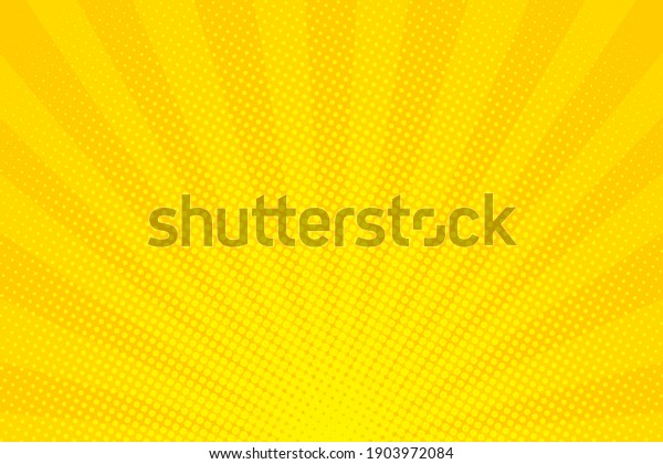 Pop Art Background Dots Yellow Comic Stock Vector (Royalty Free ...