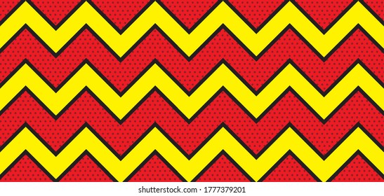 Pop Art Background Red Zig Zag Stock Vector (Royalty Free) 1777379201 ...