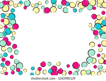 Pop Art Border Comic Polka Dot Stock Vector (Royalty Free) 1242985114 ...