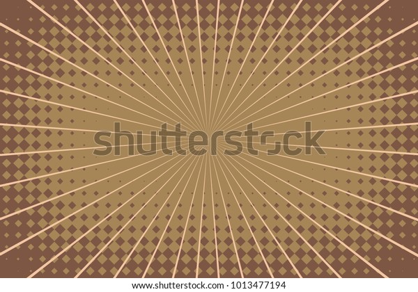 Pop Art Brown Background Retro Comic Stock Vector (Royalty Free ...