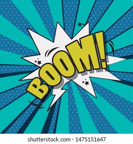 Pop Art Comic Boom Speech Bubble Stock Vector (Royalty Free) 1475151647 ...