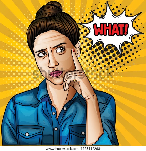 Pop Art Comic Style Cartoon Vintage Stock Vector (Royalty Free ...