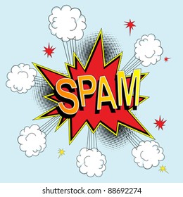 Pop Art Comic Style Spam Icon Stock Vector (Royalty Free) 88692274 ...